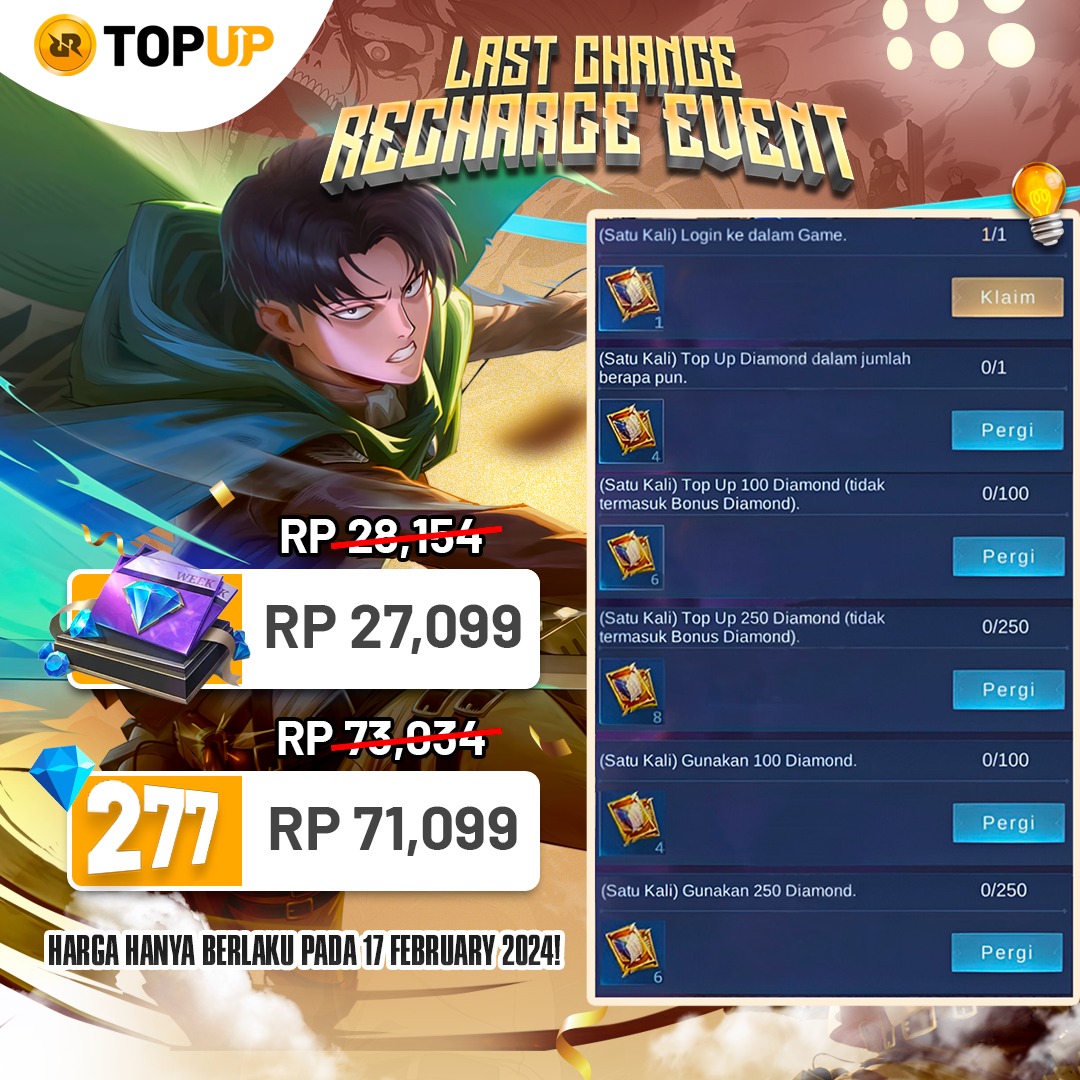 Event Recharge MLBB X AOT Phase 2 Sebentar Lagi Hadir!