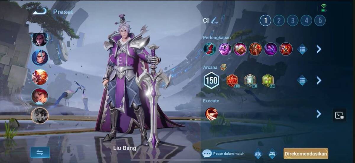 Build Liu Bang Clash Lane Tersakit Honor of Kings