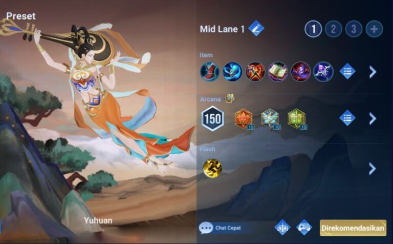 Build Yuhuan Tersakit Honor of Kings