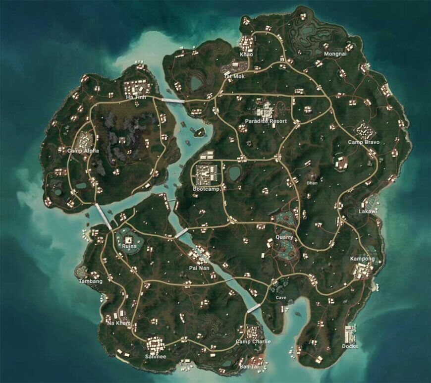 Lokasi Sembunyi di Map Sanhok PUBG MOBILE