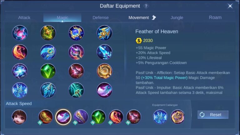 Build Chang’e Attack Speed, Sering Digunakan Top Global!